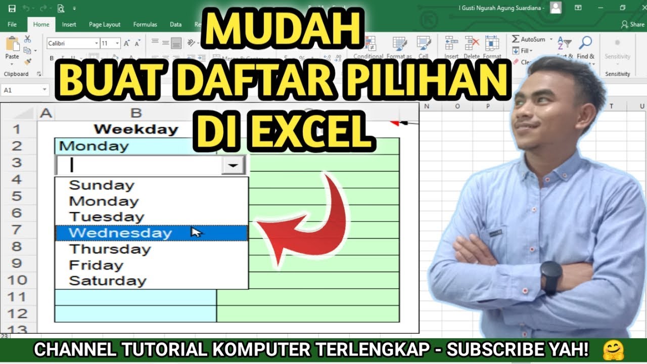 Cara Membuat Daftar Pilihan di Microsoft Excel - YouTube