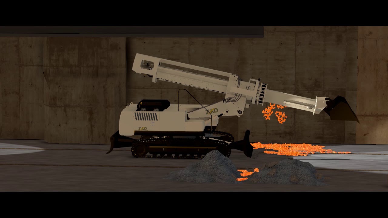 Converter Slag Cleaning Machine by Zetko - YouTube
