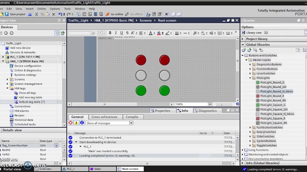 Simens,TIA_V13- Traffic Signal_Ladder Program - YouTube