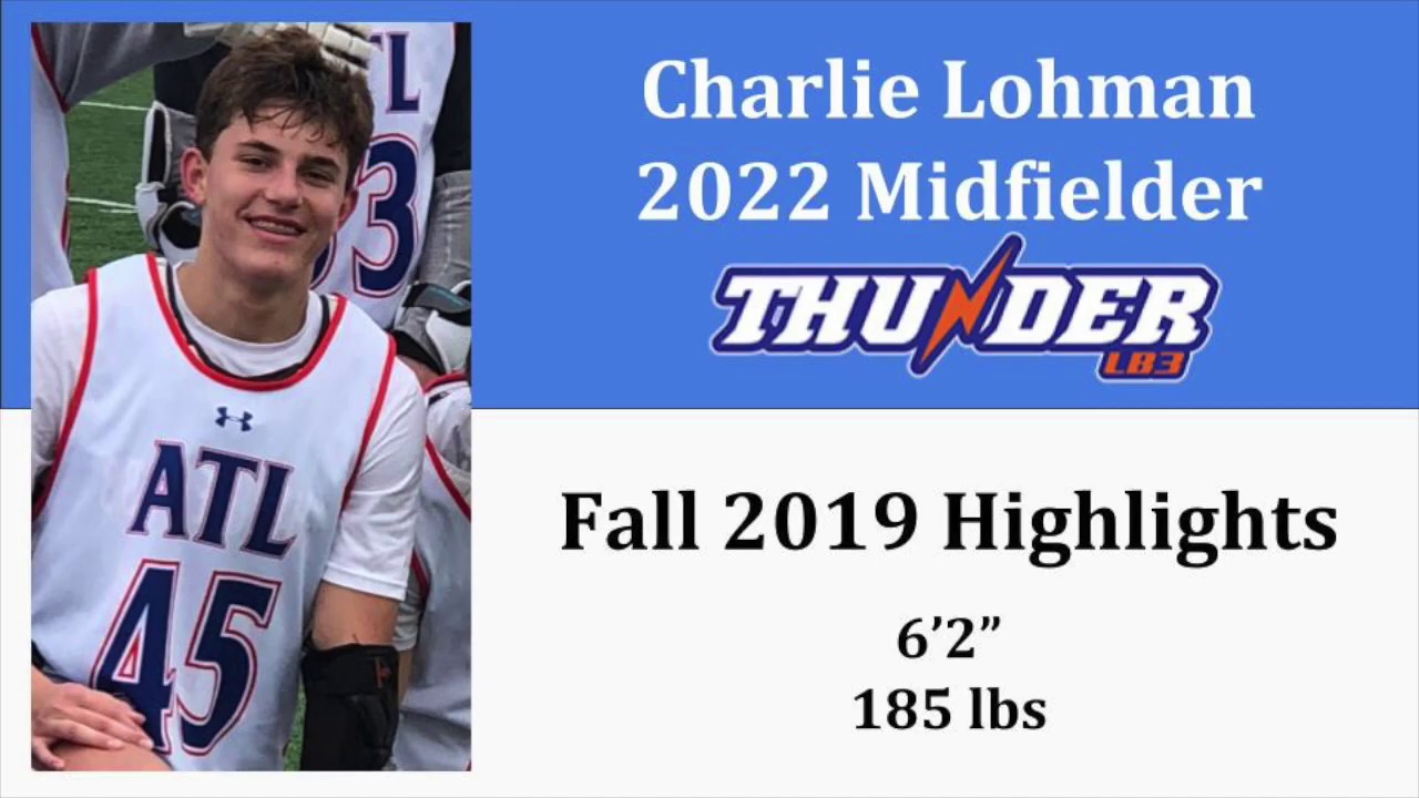 Charlie Lohman (2022 Midfielder) 2019 Fall Lacrosse Highlights - YouTube