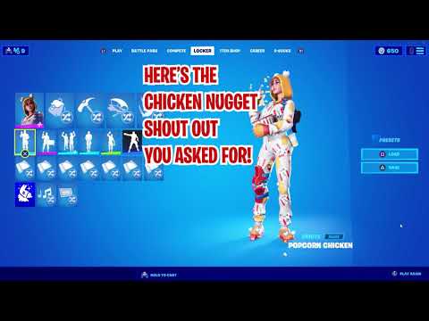 Custom KFC Chicken Nugget skin - working in Fortnite - YouTube