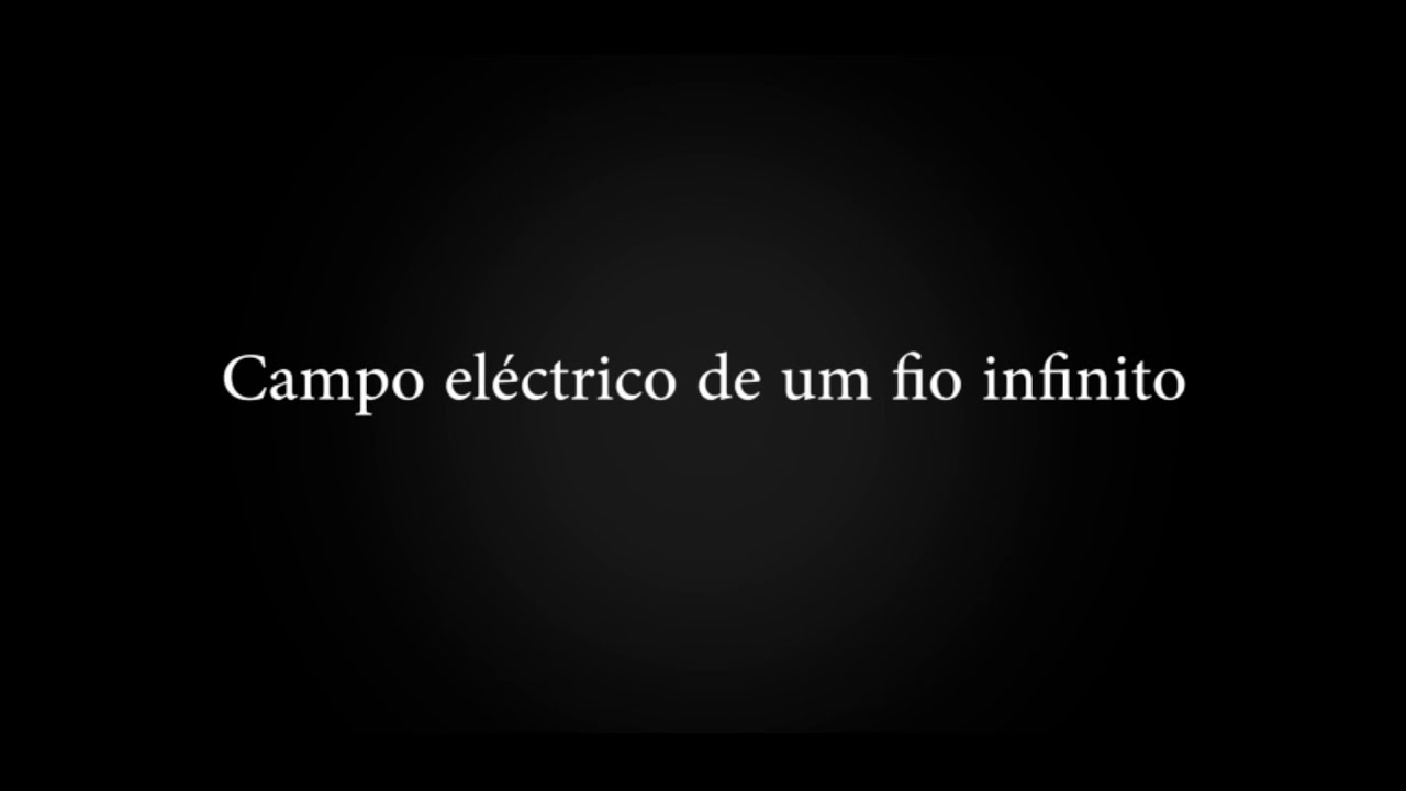 Campo eléctrico de um fio infinito - YouTube