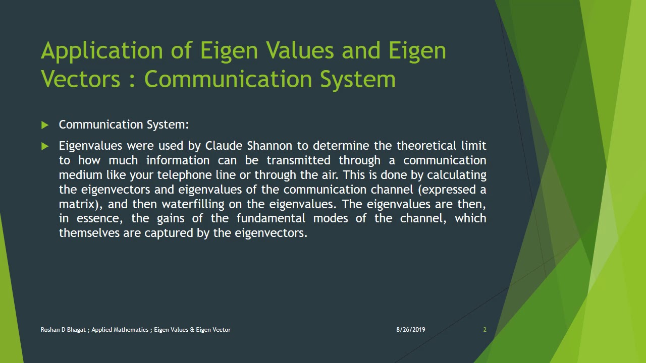 Eigen Values and Eigen Vector Application in Engineering - YouTube