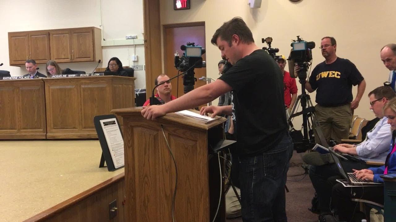 MPS substitute teacher Alex Brower announces the start of a hunger ...