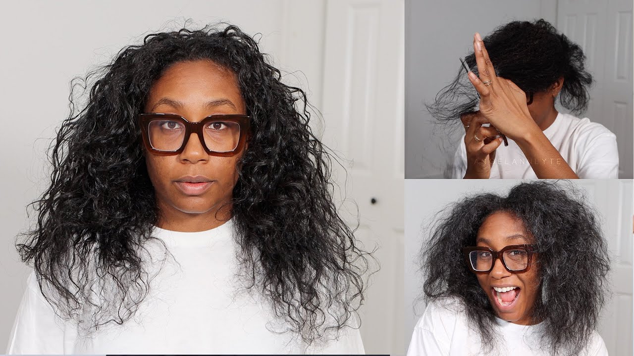 I CUT MY HAIR | HEAT DAMAGE | CURLY CUT - YouTube