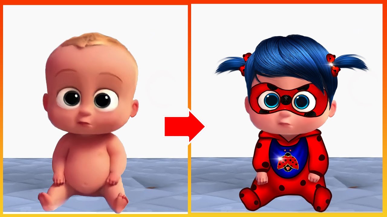 Boss Baby Glow Up Into Miraculous Ladybug - Miraculous Cartoon Art ...