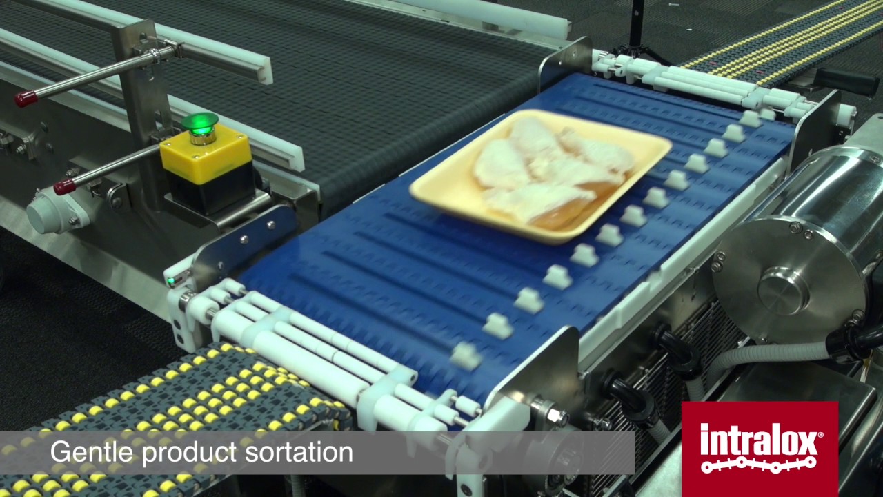 Delicate tray pack handling: Intralox AIM Sorter - YouTube