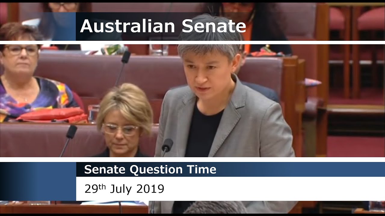Senate Question Time - 29 July 2019 - YouTube