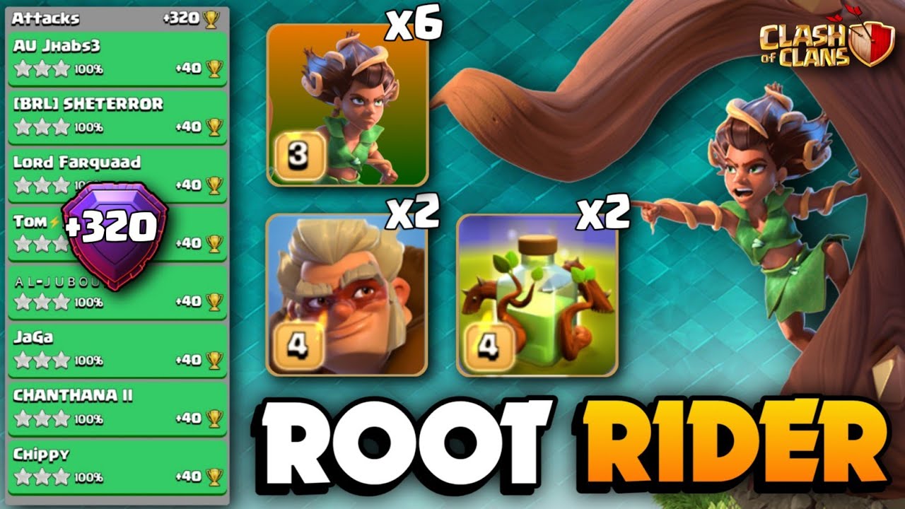 +320 DRUID Makes RR Even STRONGER🔴ROOT RIDER Spam With Overgrowth🔴TH16 ...