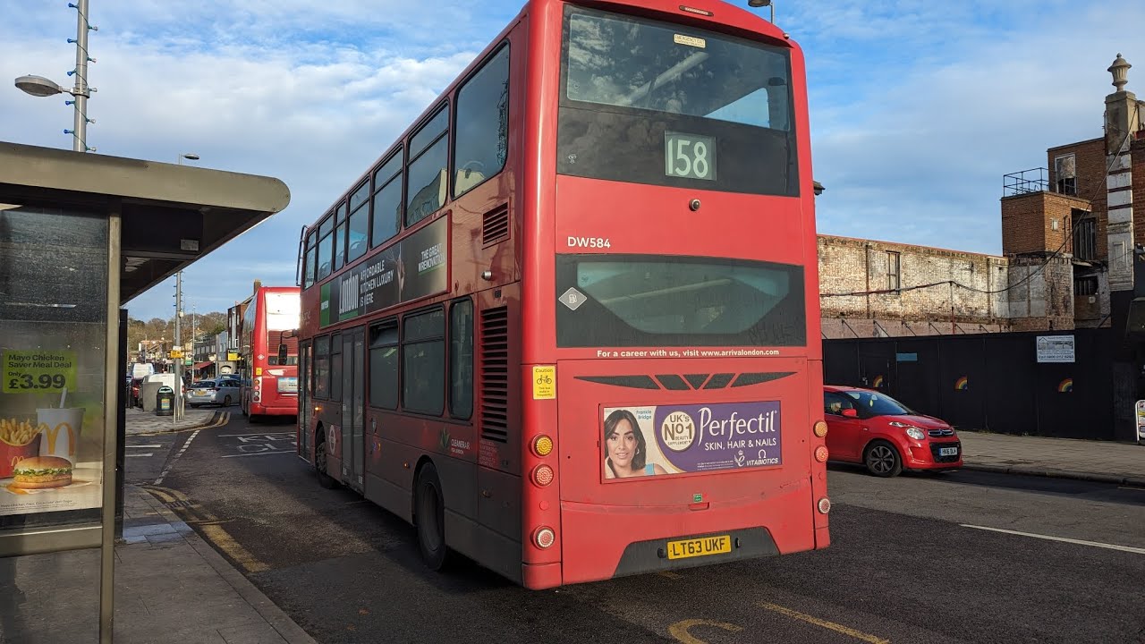 Arriva London DW584 On Bus Route 158 - YouTube