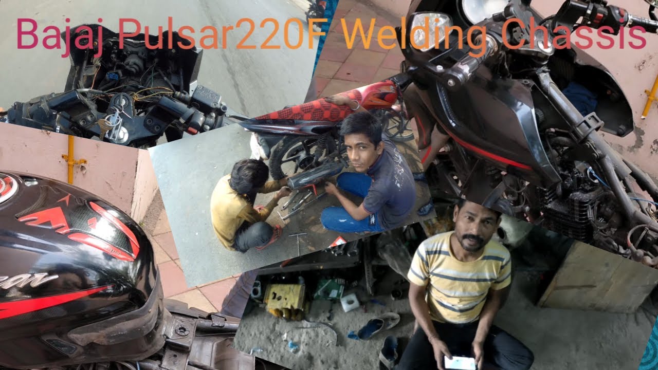 Bajaj Pulsar220F Welding Chassis - YouTube