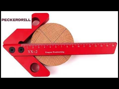 peckerdrill Precision Center Line Scriber Circle Center Finder Marking Ruler - YouTube