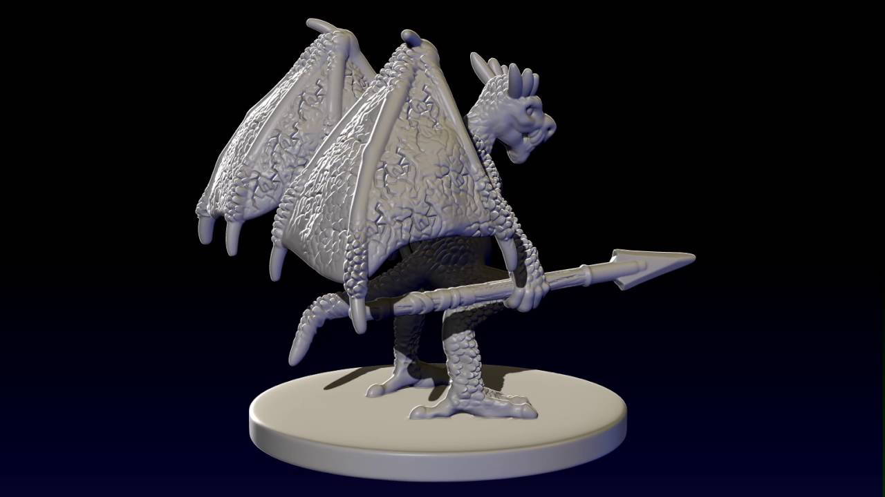 Winged Kobold 03 Render Video - YouTube