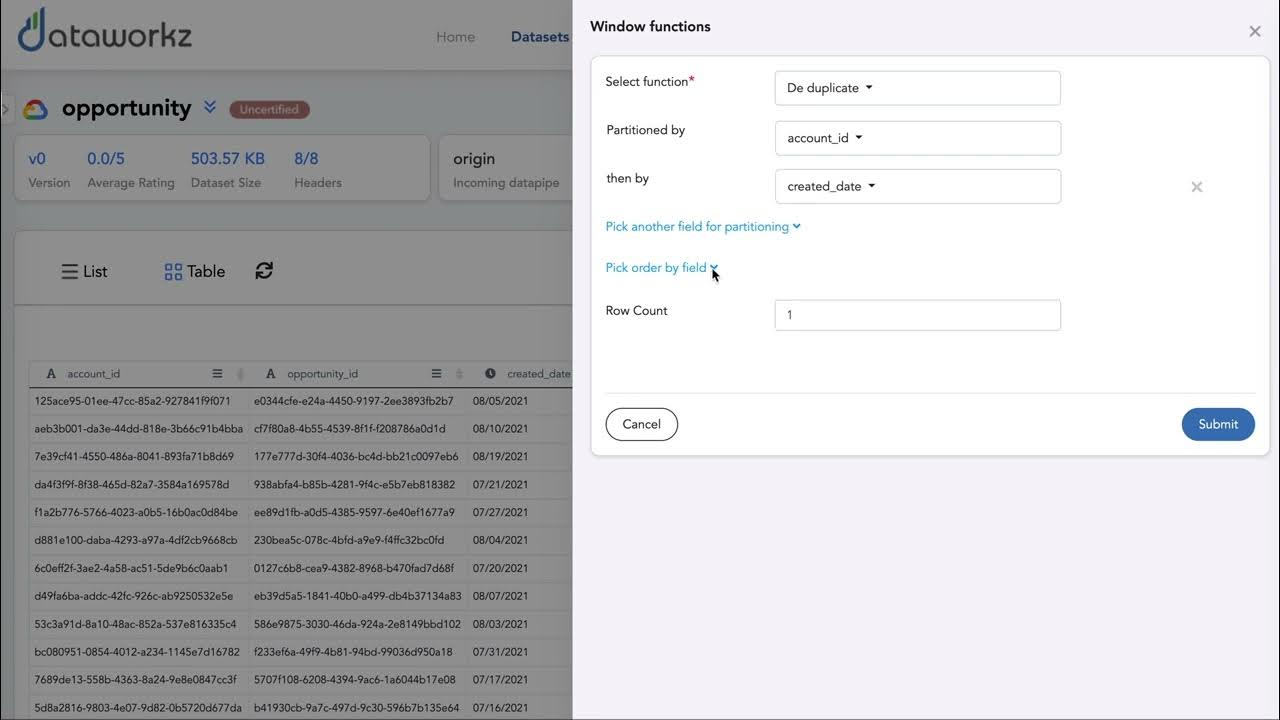 De-Duplicate Window Function - YouTube