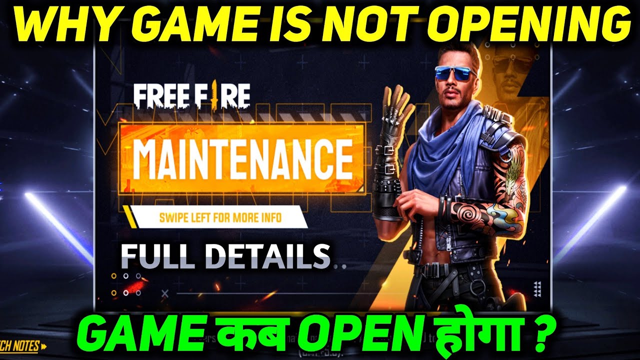 WHY FREE FIRE IS NOT OPENING TODAY | FREE FIRE NOT STARTING | FREE FIRE ...