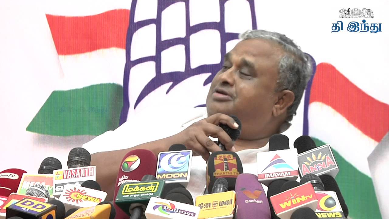 TN Congress Leader Gnanadesikan Press Meet | Tamil The Hindu - YouTube