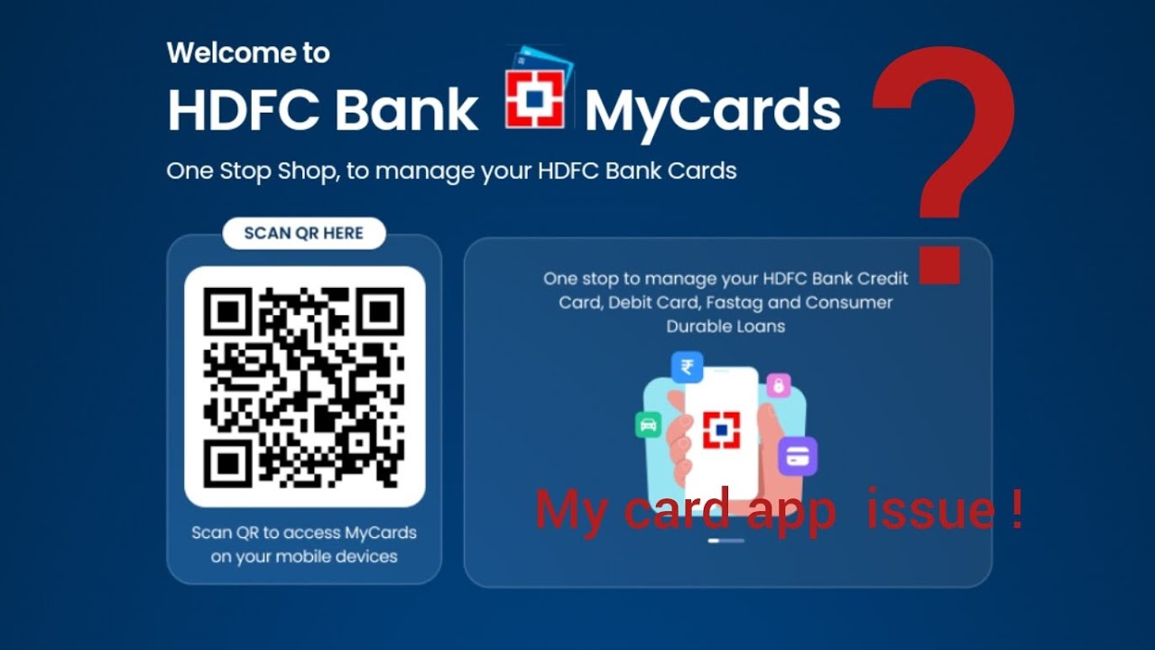 MY CARD HDFC app Not Working ! customer care! - YouTube