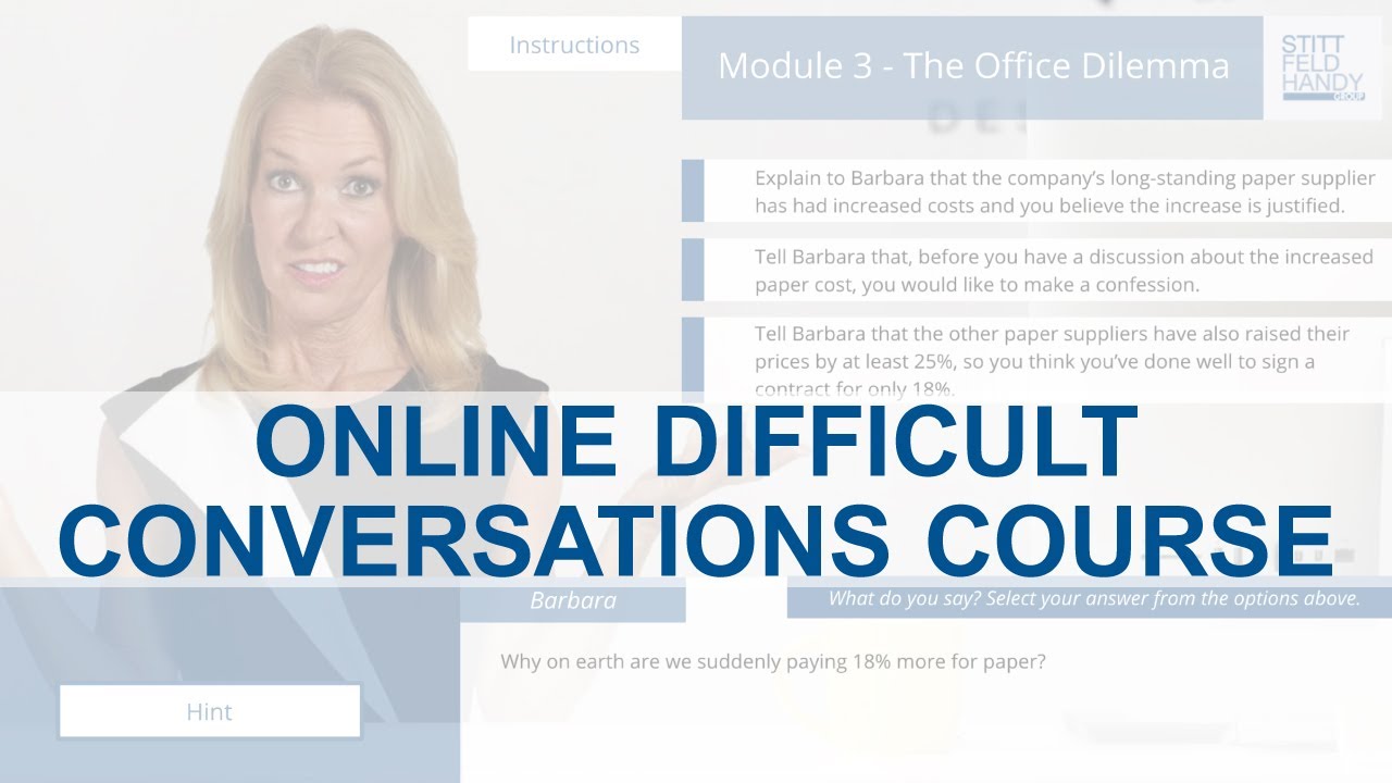 Online Difficult Conversations Course - YouTube