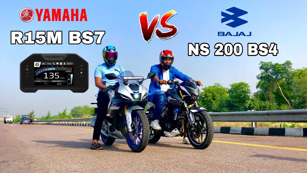 Yamaha R15m TFT display vs Bajaj pulsar ns 200 bs4 | head to head ...