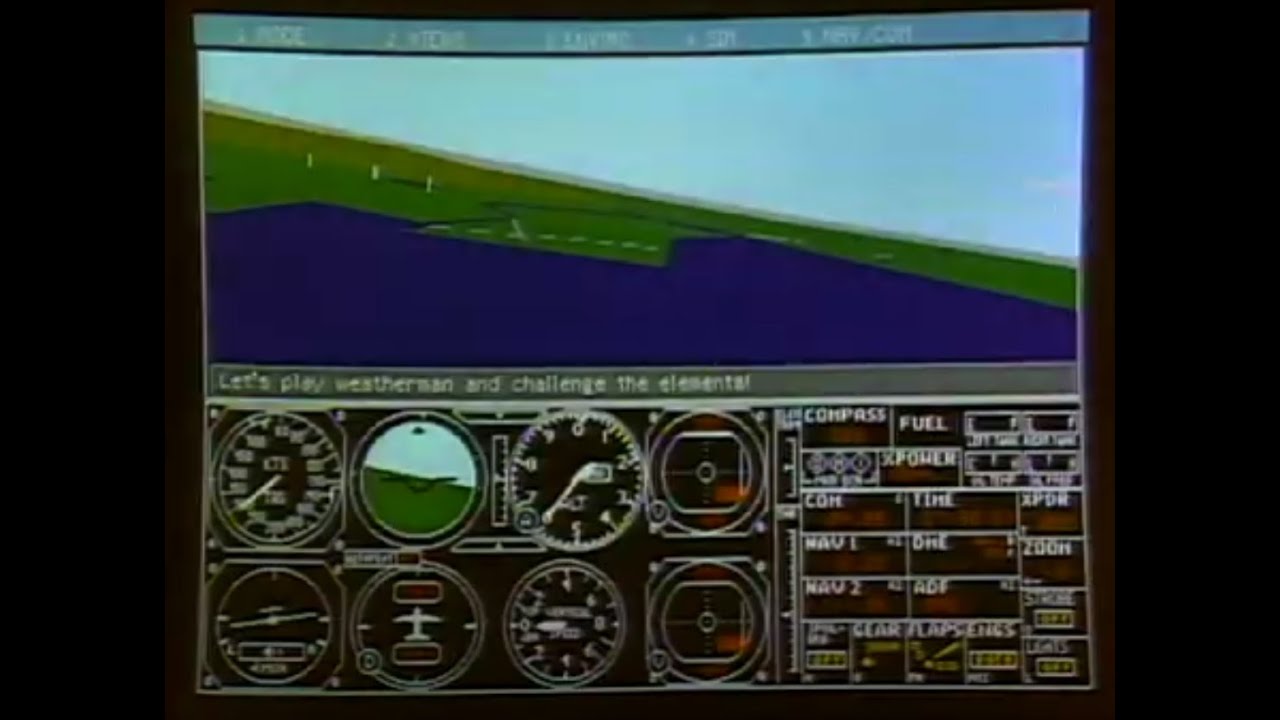 Microsoft Flight Simulator 4.0 (présentation PC MS-DOS - Computer ...