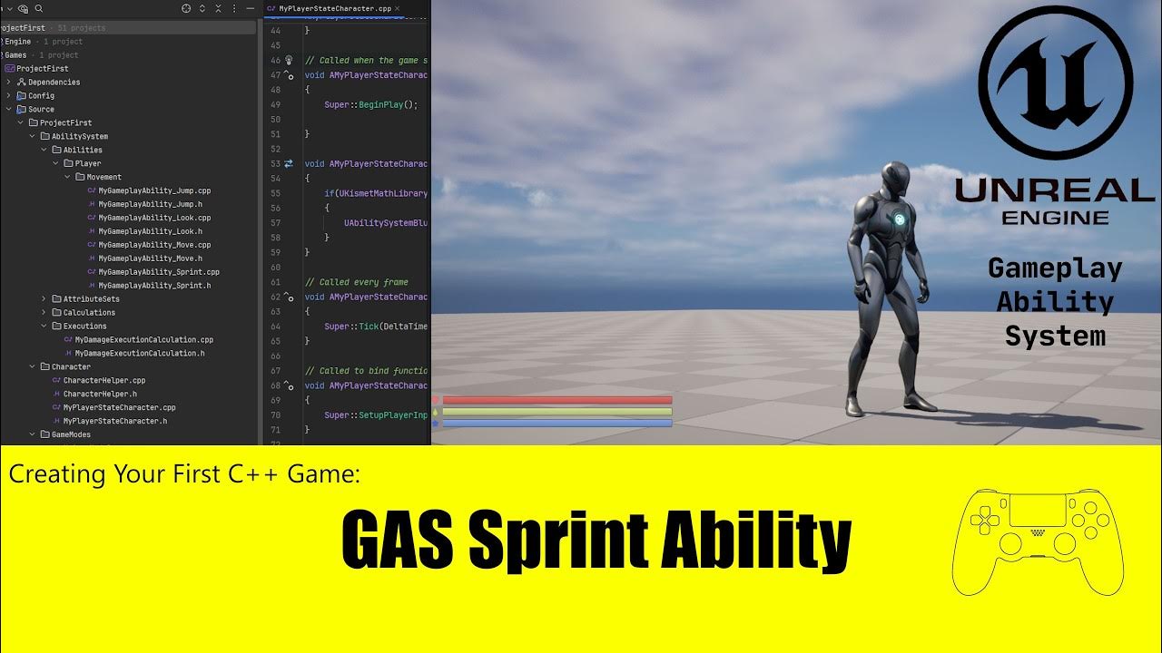 Episode 07 | Creating a Sprint Ability with Gameplay Ability System in Unreal Engine 5 - YouTube