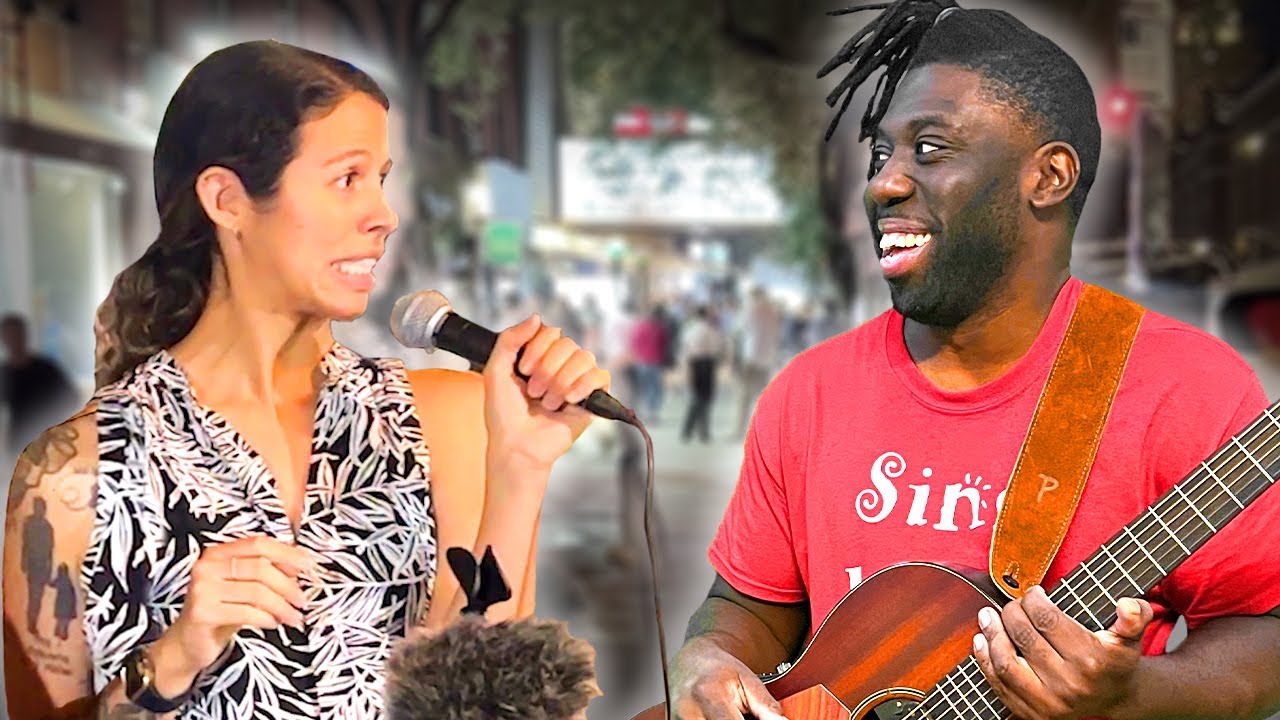 She says "I'm scared!" before singing THIS in Public - YouTube