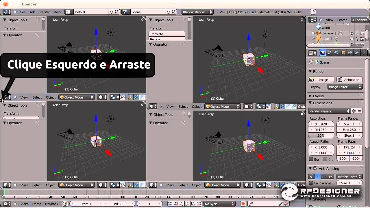 Blender 3D Vídeo Aula: A interface do Blender 3D - YouTube