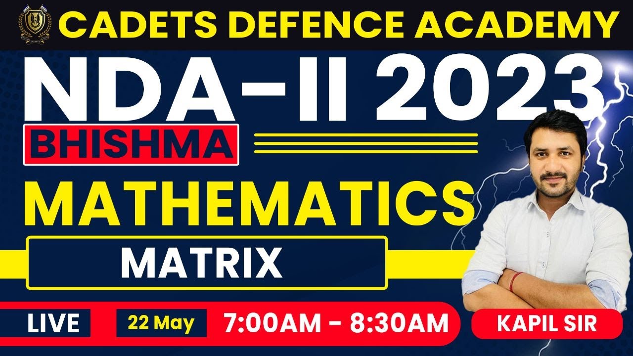 Maths Matrix for NDA 2 2023 online batch | NDA 2 2023 Online Complete ...
