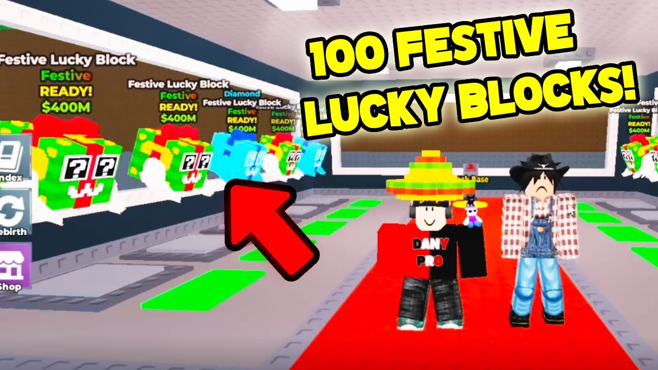 I Opened 100 FESTIVE Lucky Blocks in Steal a Brainrot (Roblox) - YouTube