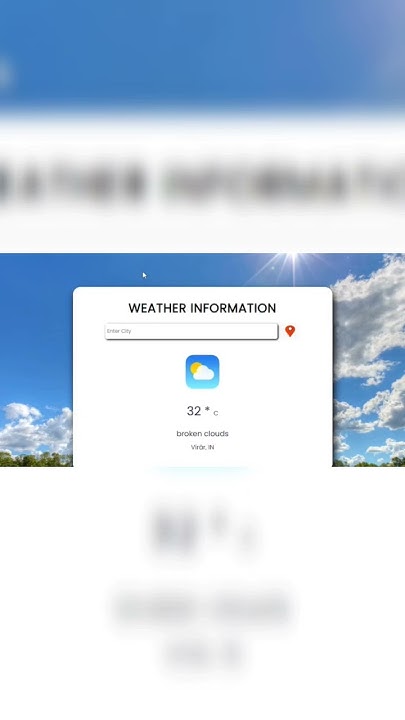 Weather App Using Html Css And Javascript Htmlcss Javascript Weather Shorts Coding Youtube