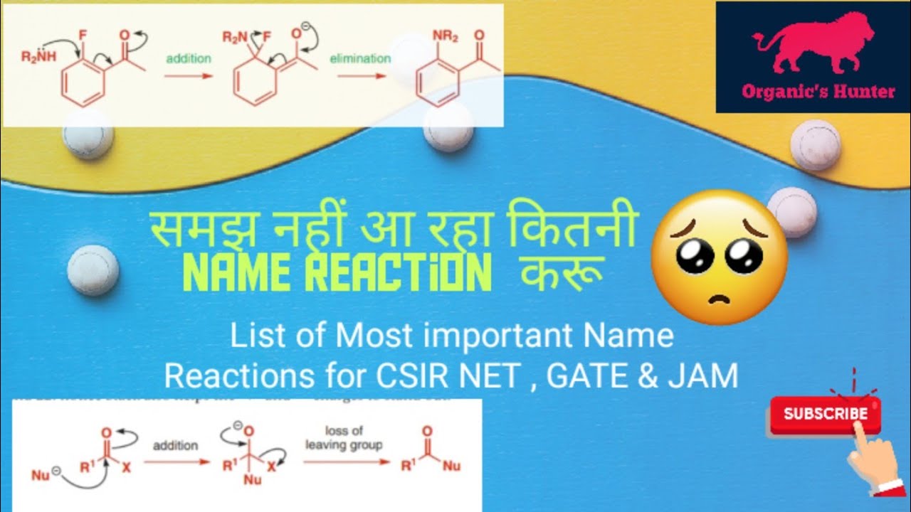 Important Name reactions for CSIR NET , GATE and IIT JAM | Name ...