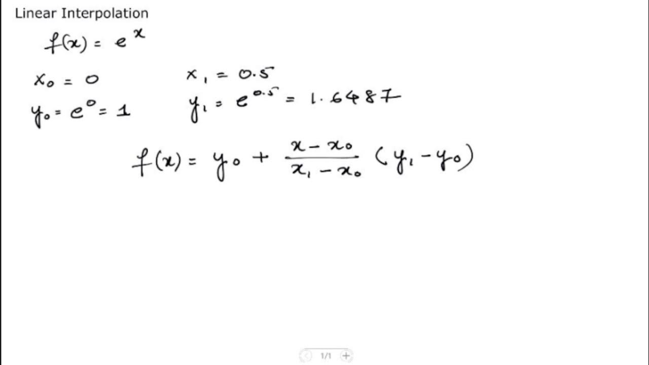 Linear Interpolation | Numerical Computation - YouTube