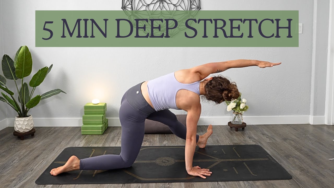 5 Minute Deep Stretch Routine - Intermediate Yoga Quick & Effective ...