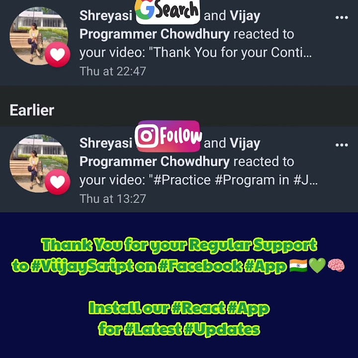 Thank You for your Regular Support to #ViijayScript on #Facebook #App 🇮🇳💚🧠 - YouTube