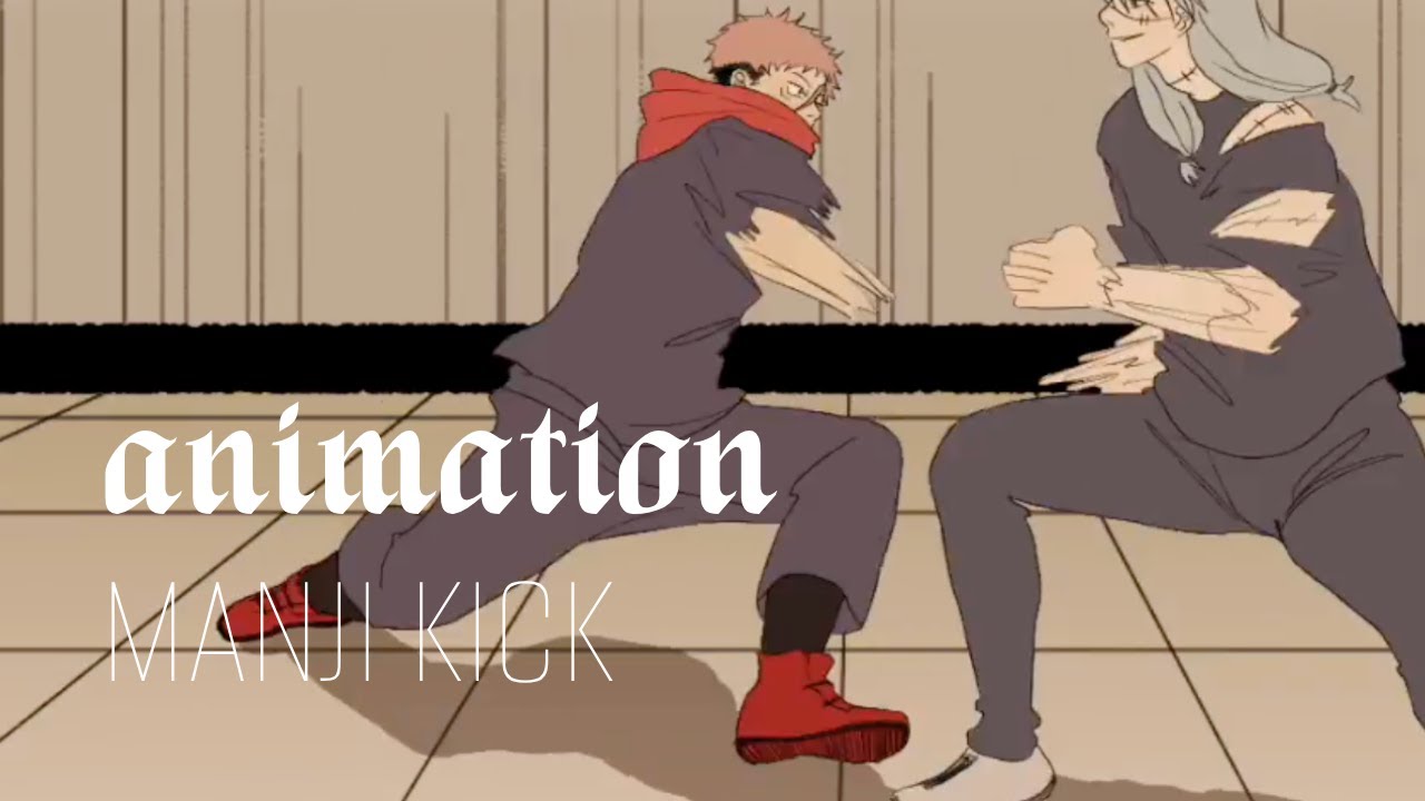 JUJUTSU KAISEN — Itadori Yuji's manji kick (animation) - YouTube