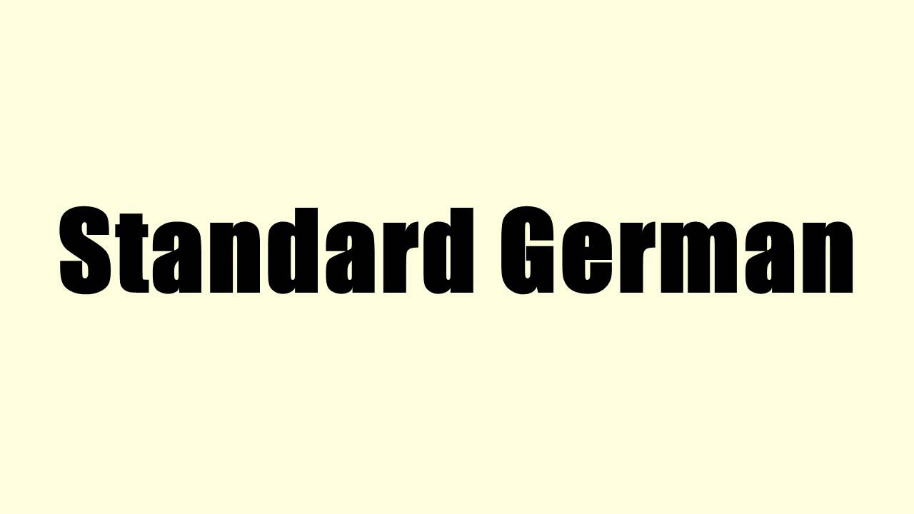 Standard German - YouTube