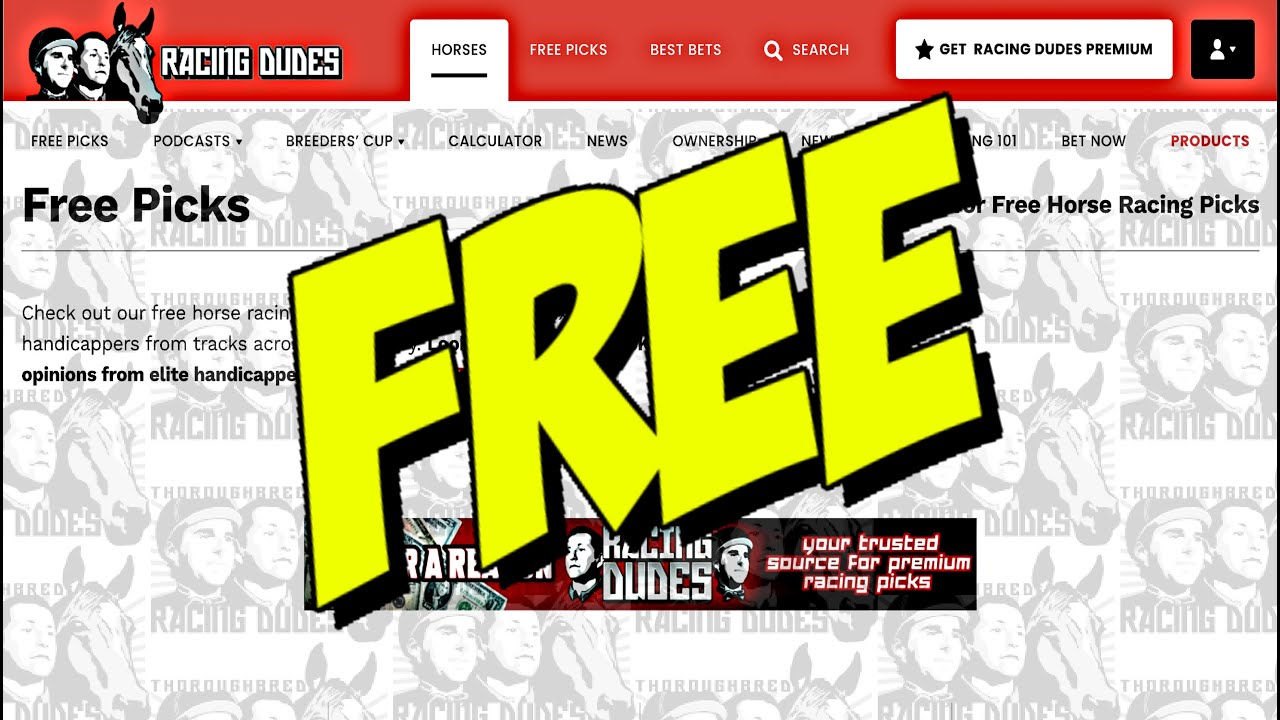 Racing Dudes Picks & Products Explained | FREE Winners Every Track ...