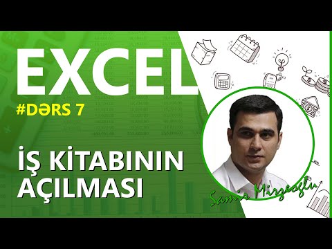 #Exceldərsləri | Dərs 7 | Excel - İş kitabının açılması
