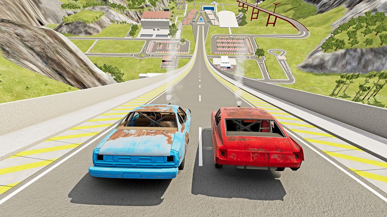 High Speed & Big Ramp Jumps with Expensive Cars #72 - BeamNG Drive ...