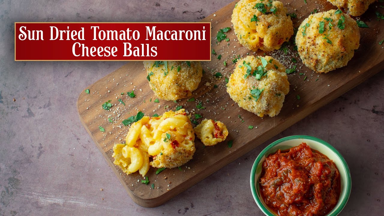 Sun Dried Tomato Macaroni Cheese Balls - YouTube