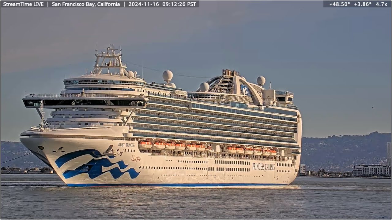 The Grand Arrival of Ruby Princess! San Francisco Bay 11-16-24 - YouTube