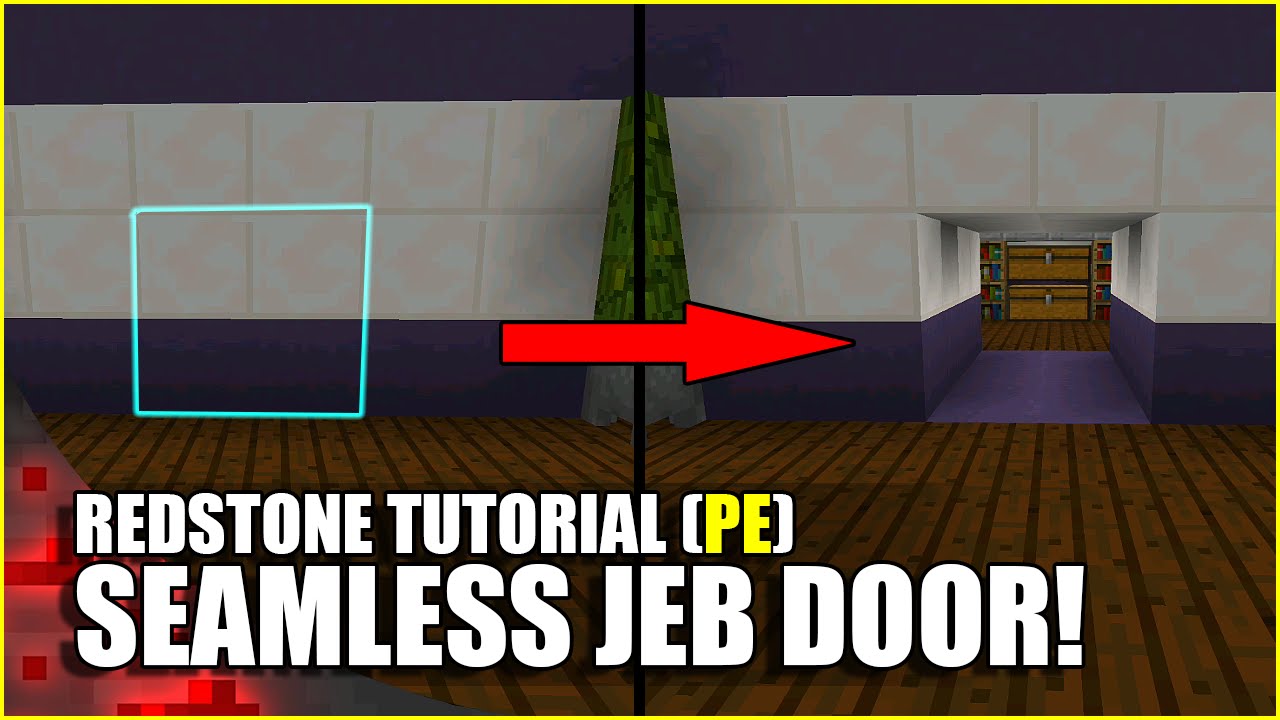 Minecraft PE Redstone: Seamless Jeb Door! - YouTube