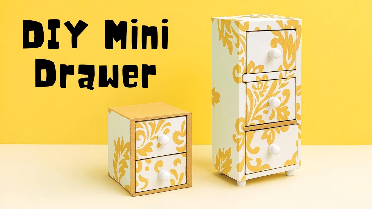 DIY Mini Paper Drawers | Cute Storage Idea from Cardboard! | Easy ...