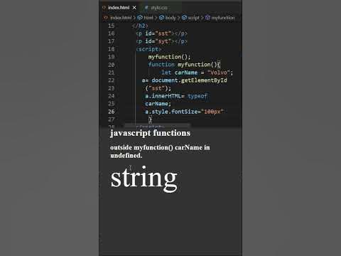#3 How to Use JavaScript Function in Html and CSS and JavaScript #html #css #javascript #shorts ...