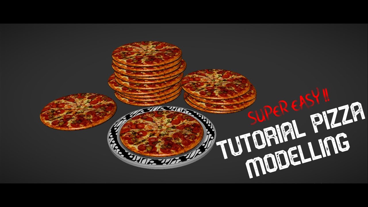 EASY 3D PIZZA MODELLING & TEXTURING | MODELLING PIZZA | AUTODESK MAYA ...