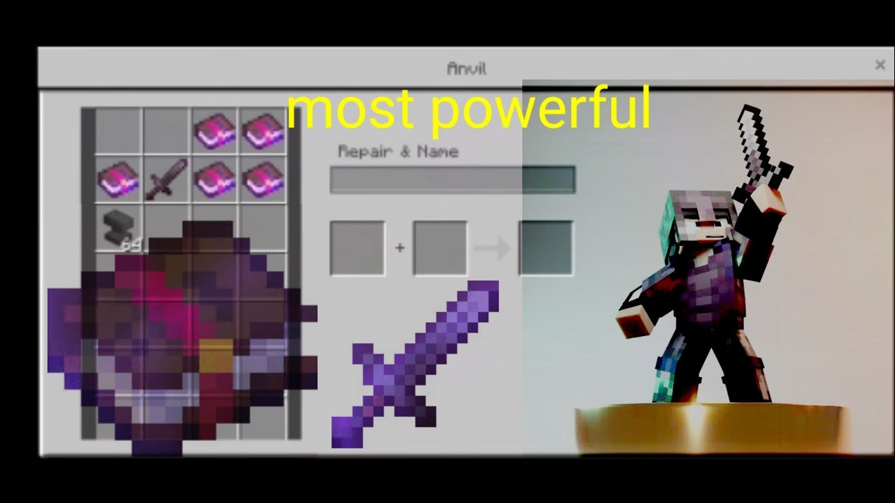 how to make netherite sword must powerful in Minecraft - YouTube