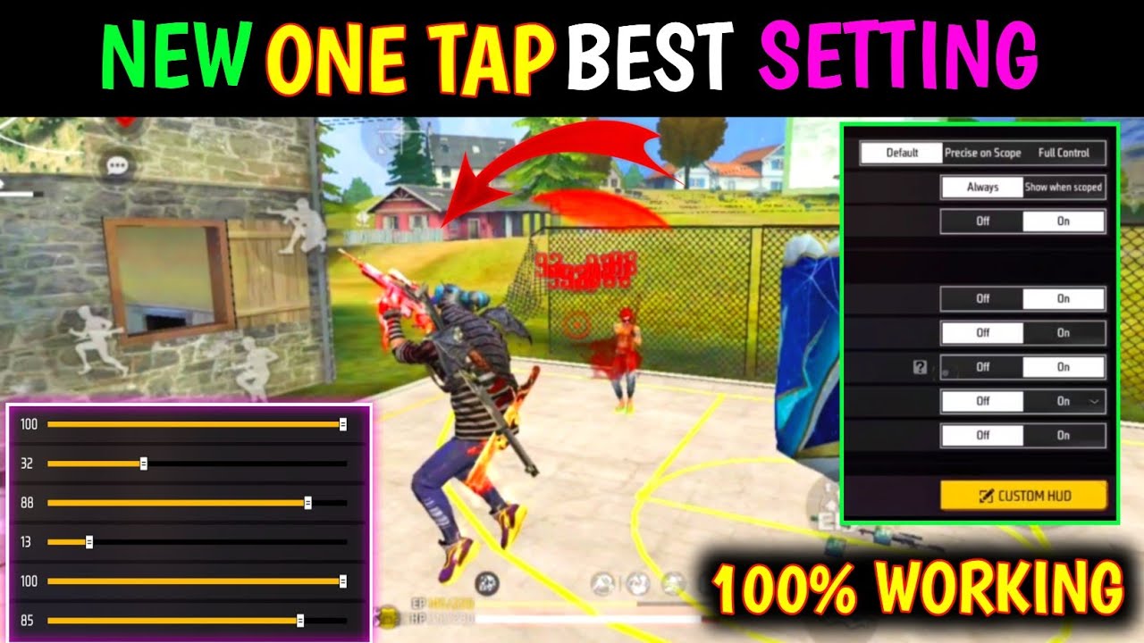 Free fire best sensitivity setting | Free fire best headshot ...
