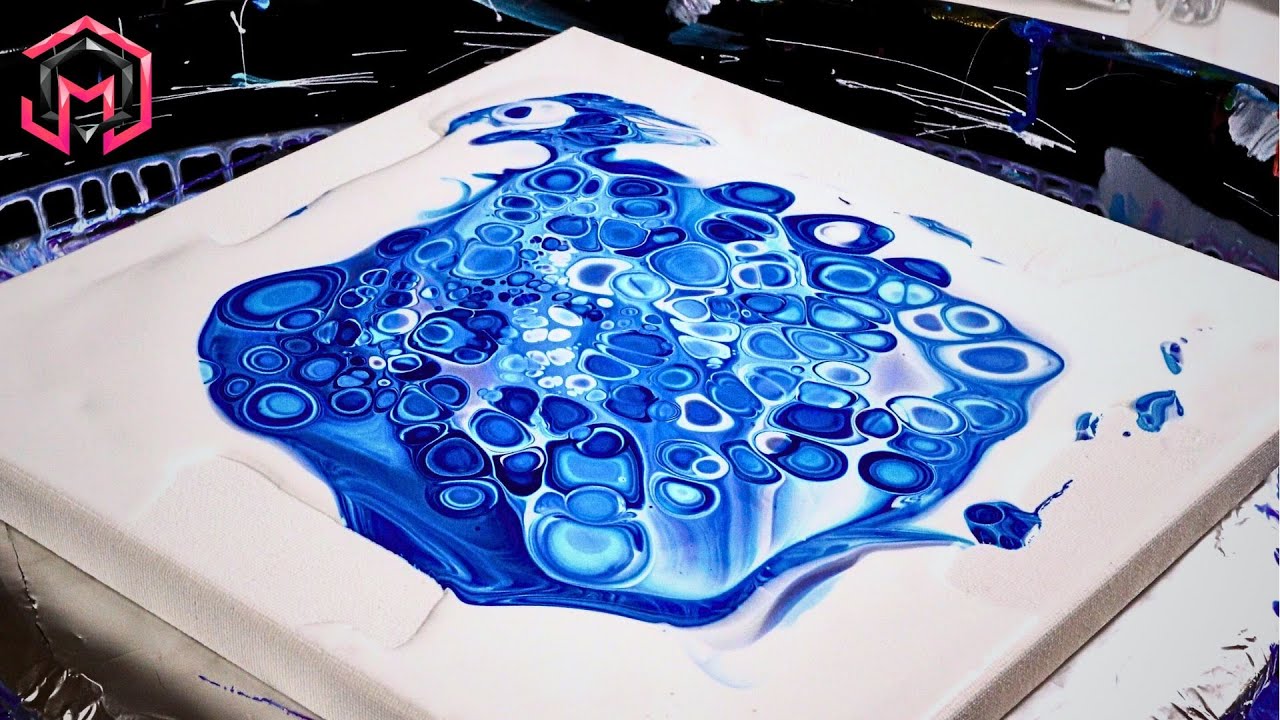 Just One Color?!? Acrylic Pouring and Fluid Art Therapy at Home - YouTube