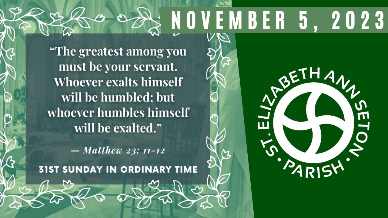 8:30 AM Mass, Sunday November 5, 2023 - YouTube