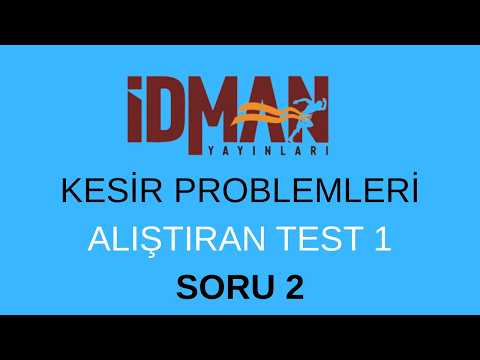 Kesir Problemleri Alıştıran Test-1 soru 2 #idmanyayınları #yks2027 #kesirproblemleri